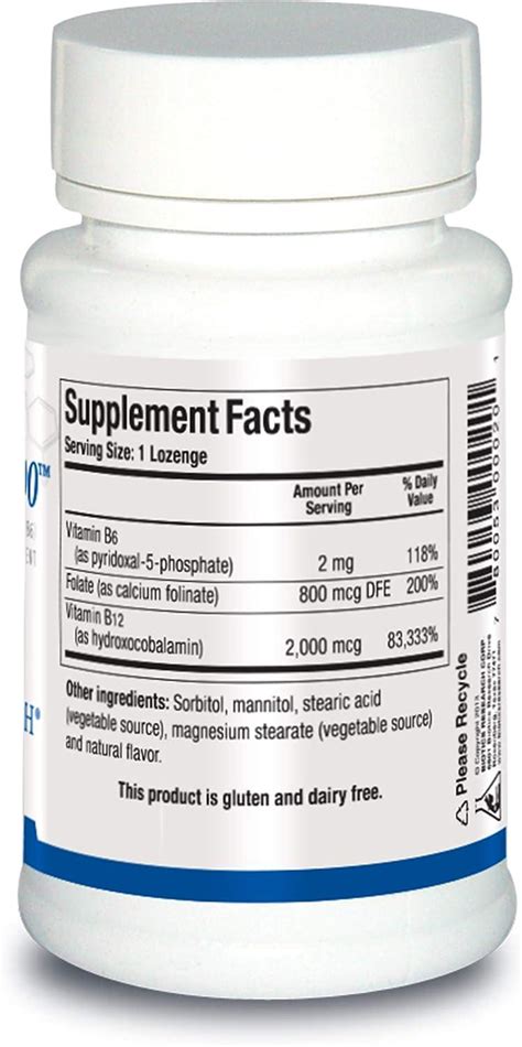B12 Lozenges With Vitamin B6 B12 And Folate 60 Count Buy Now With