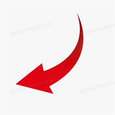 红色渐变下降箭头图标元素png图片素材下载红色png熊猫办公