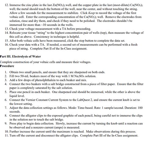 Solved QUESTION 2 From Part 2 Of The Procedure Calculate Chegg Com