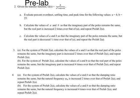 Using Matlab Code In Lab 2 Set Up The Systems Of