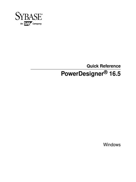 sybase powerdesigner 16 5 pdf data model databases