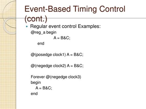Ppt Timing Control In Verilog Powerpoint Presentation Free Download Id1406598