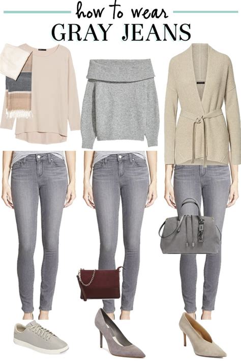 Outfit Ideas Grey Jeans