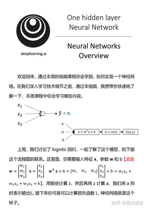 ai大神【吴恩达老师】deeplearning系列课程最详细学习笔记之25—神经网络概述 知乎