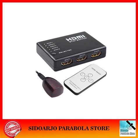 Hdmi Selector Hd Switcher 5 Input 1 Output Hd Video 5in1 Switch Remote Shopee Philippines