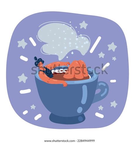 Cartoon Vector Illustration Woman Taking Bath Stock Vector Royalty
