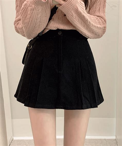 날씬허벅지연출 로나스 플리츠 스커트 테니스 주름 미니 속바지 코튼 하이틴 데일리룩 사계절 키작녀 치마 화이트베이지카키블랙 에이블리