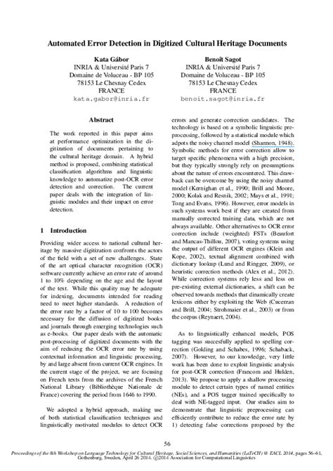 pdf automated error detection in digitized cultural heritage documents