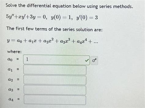 Solved Solve The Differential Equation Below Using Series Chegg
