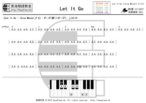 Let It Go 超易琴譜 Easypiano Hk流行鋼琴速成班