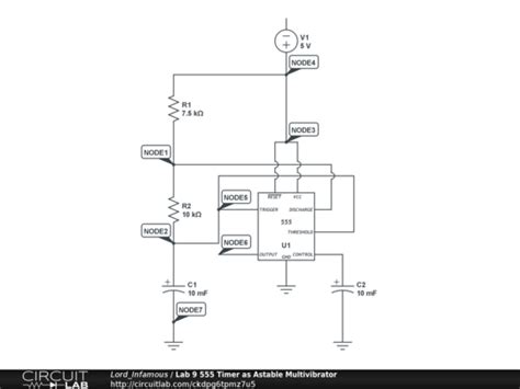 Lab Timer As Astable Multivibrator CircuitLab