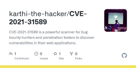 GitHub Karthi The Hacker CVE 2021 31589 CVE 2021 31589 Is A Powerful