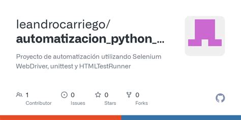 Github Leandrocarriegoautomatizacionpythonselenium Proyecto De