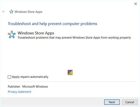 Windows Store Apps Troubleshooter For Windows