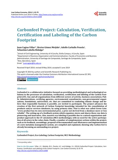 Carbon Footprint Calculator Excel Spreadsheet In Pdf Carbonfeel Project Calculation