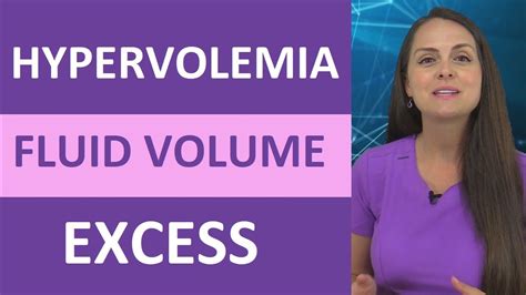 Hypervolemia Fluid Volume Excess Overload Nursing Nclex Water Intoxication Youtube