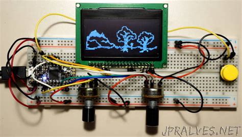 CircuitPython OLED And Dual Knob Sketcher Two Trim Pots And A Microdisplay Jpralves Net