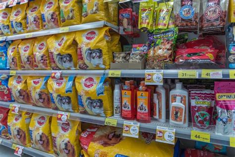 Many Types Of Pet Food And Products In Pet Shop Stock Editorial Photo PongMoji 152446090
