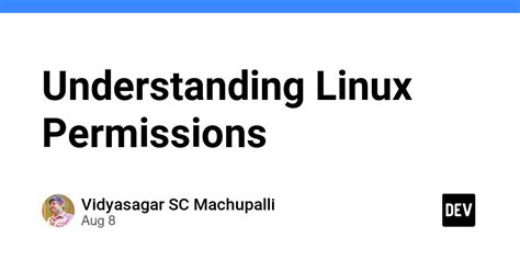Understanding Linux Permissions Dev Community