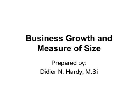 Measuring Business Size Ppt
