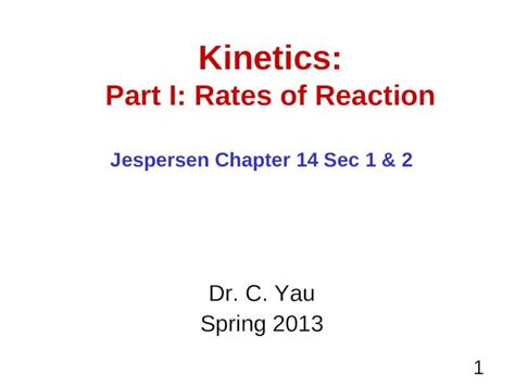Ppt Kinetics Part I Rates Of Reaction Dokumen Tips