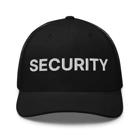 Security Uniform Work Embroidered Mesh Trucker Hat