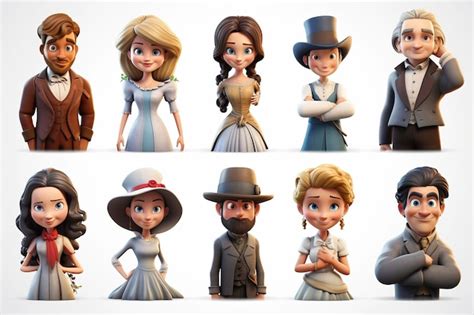 Premium Ai Image Create 3d Characters Representing Iconic Figures