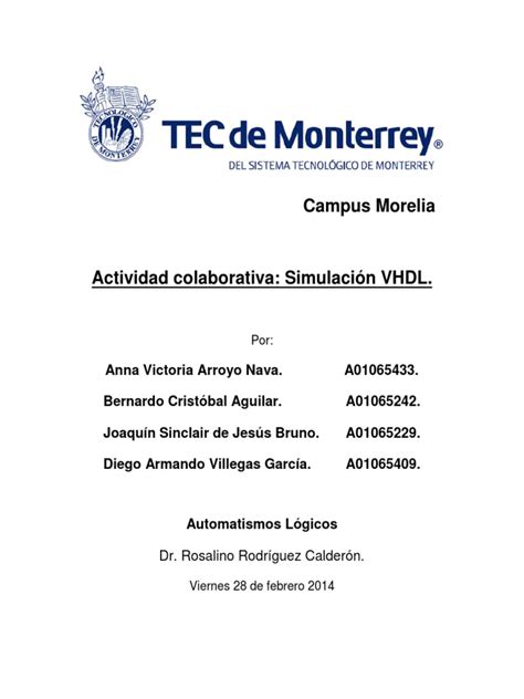Simulación Vhdl Pdf Vhdl Simulación