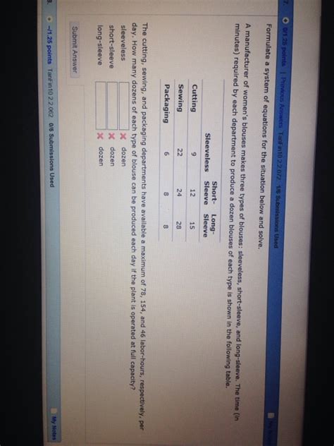 solved formulate a system if equations for the situation