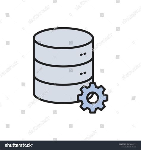 Database Settings Icon High Quality Coloured Stock Vector Royalty Free 2175894793 Shutterstock