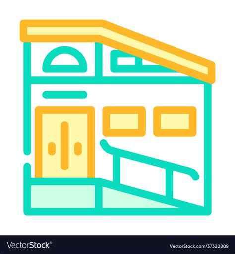 Building Ramp Color Icon Royalty Free Vector Image