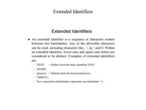 Vhdl Identifiersdata Types Ppt Programming Languages Computing