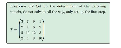 Solved Exercise 32 Set Up The Determinant Of The Following
