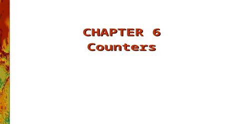Ppt Chapter 6 Counters Overview Ripple Counter Ripple Counter