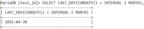 Mysql Lastday Find The Last Day Of A Month In Mysql Mysqlcode