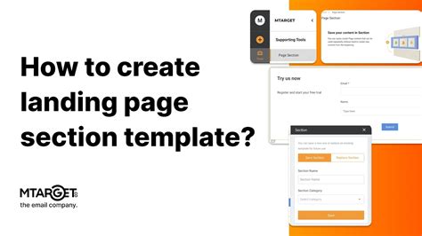 How To Create Landing Page Section Template Mtarget How To Youtube