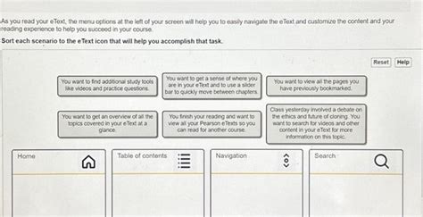 Solved As You Read Your Etext The Menu Options At The Left