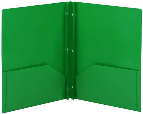 Apuakthei Poly Two Pocket Folder Three Hole Punch Prong Fasteners