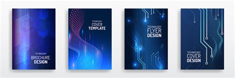 추상기술 커버와 회로 기판 하이테크 브로셔 디자인 컨셉 미래 지향적 인 비즈니스 레이아웃 의 집합 미래형 디지털 포스터 템플릿 0명에 대한 스톡 벡터 아트 및 기타 이미지