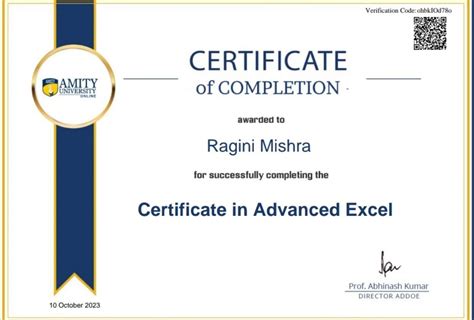 ragini mishra on linkedin advancedexcel certification dataanalysis datavisualization…