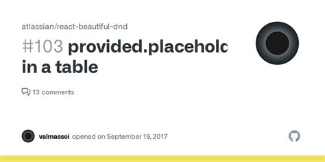 Providedplaceholder In A Table · Issue 103 · Atlassianreact Beautiful Dnd · Github