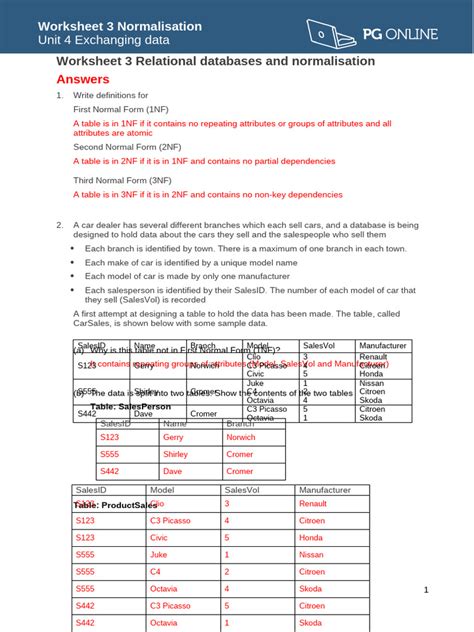 Data Types Worksheet 3 Answers Pdf Information Technology