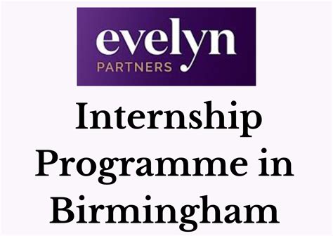 evelyn partners internship programme 2025 in birmingham apply now