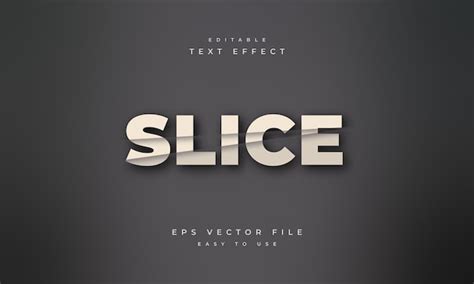Premium Vector Slice Editable Text Effect