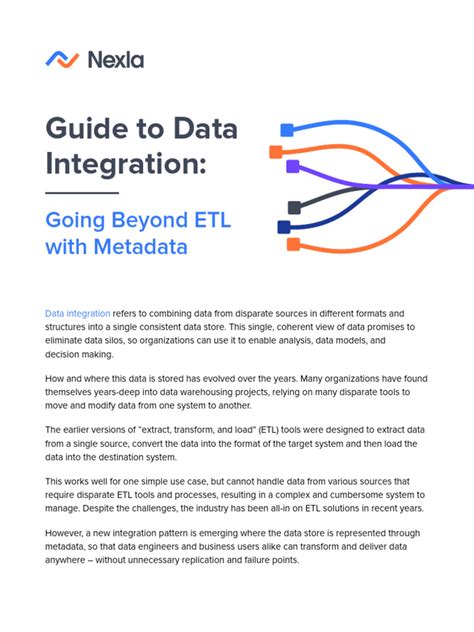Guide To Metadata Driven Data Integration Pdf Data Warehouse Metadata