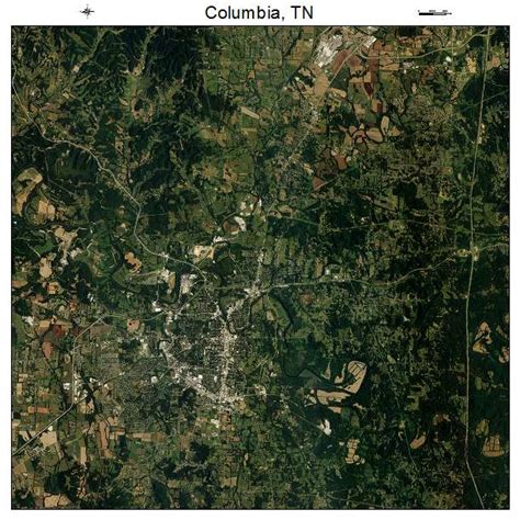 Aerial Photography Map Of Columbia Tn Tennessee