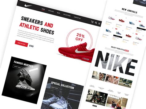 Shoes Landing Page Design Nike Shoe Website Uiux Behance