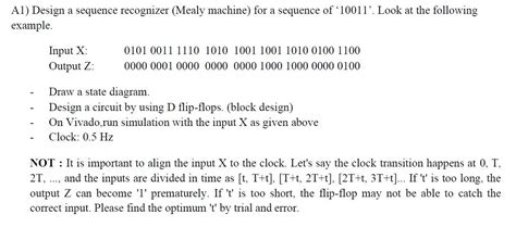 Solved Al Design A Sequence Recognizer Mealy Machine For