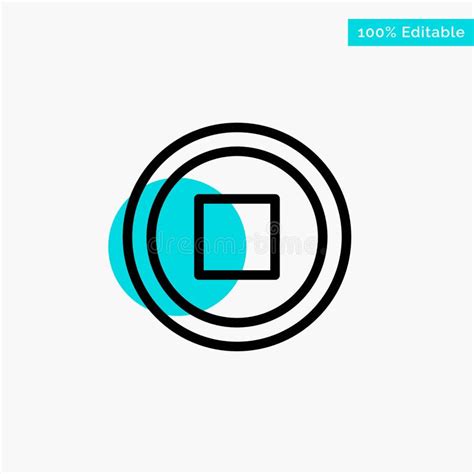Basic Interface User Turquoise Highlight Circle Point Vector Icon Stock Vector Illustration