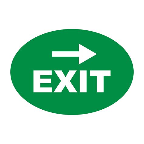 Exit Sign EXIT Icon Vector Vector Art At Vecteezy